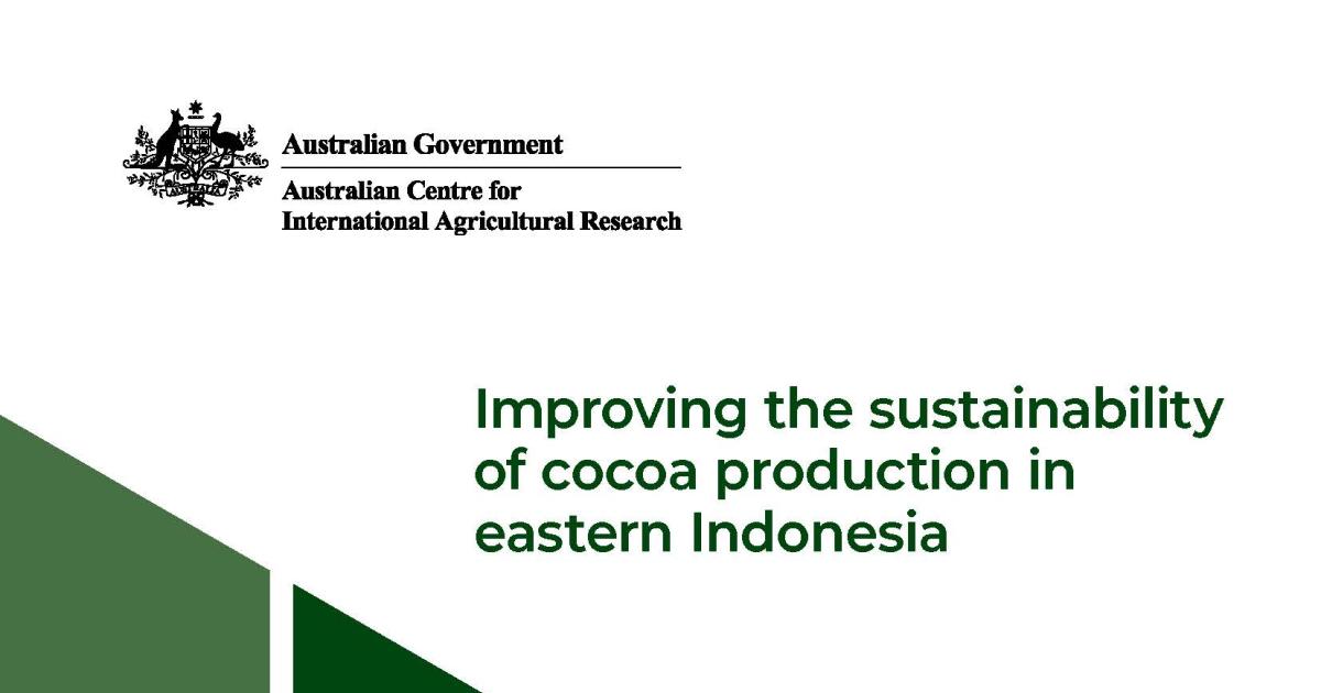 Sustainable Indonesian cocoa production | ACIAR
