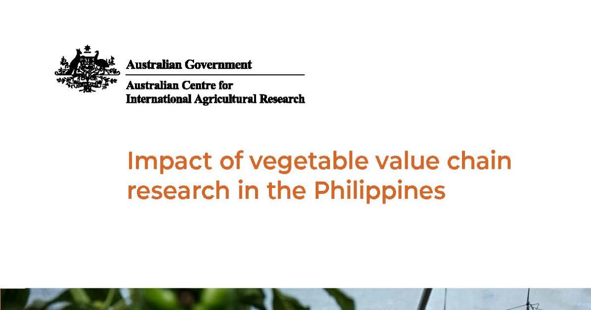 Impact of vegetable value chain research in the Philippines | ACIAR