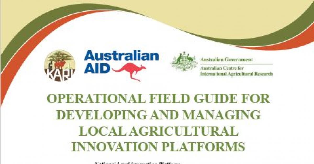Operational field guide for developing and managing local agricultural ...