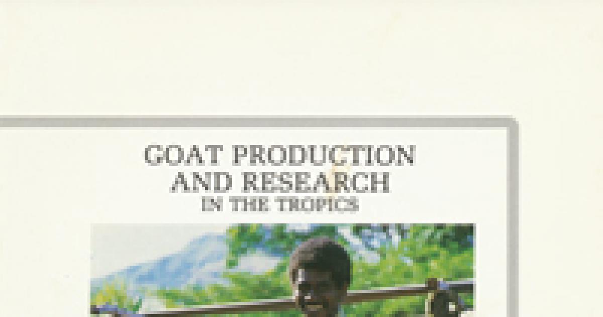 Goat production and research in the tropics | ACIAR