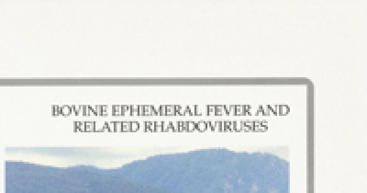 Bovine ephemeral fever and related rhabdoviruses | ACIAR