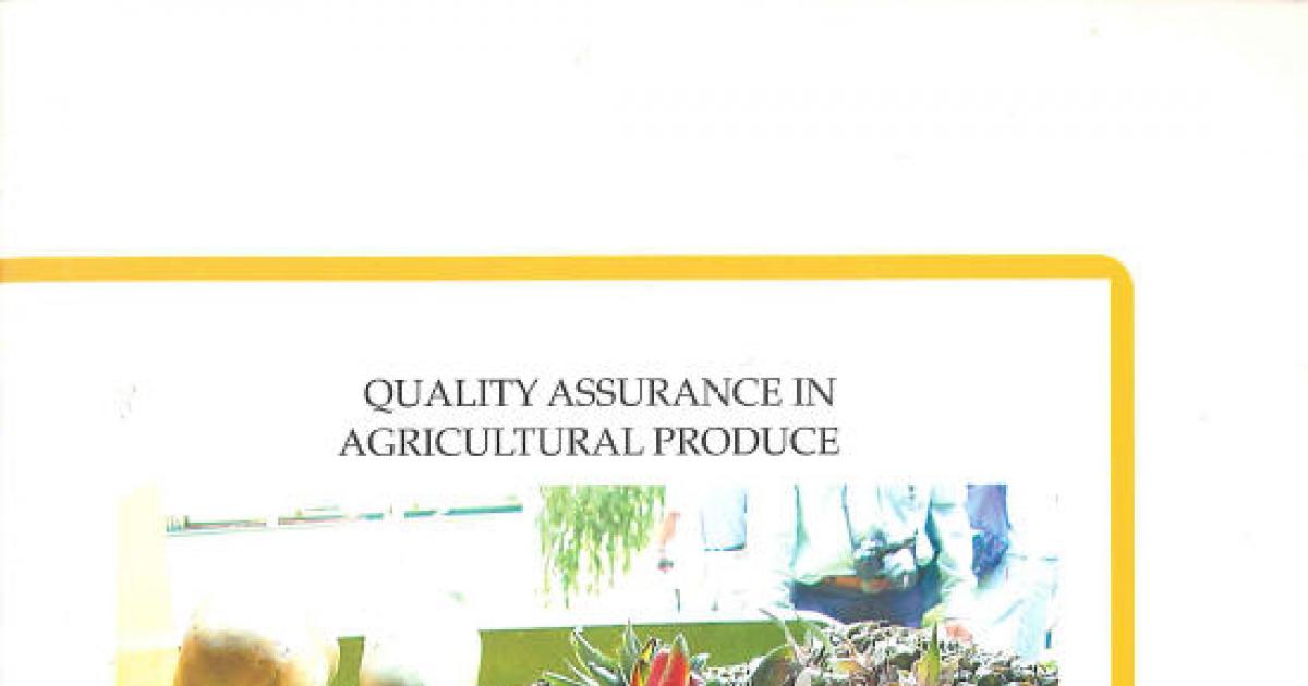 Quality assurance in agricultural produce | ACIAR